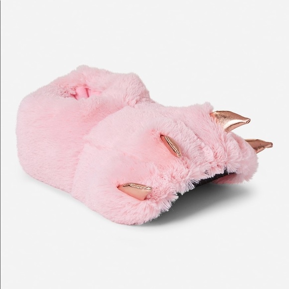 Justice | Shoes | Justice Girls Fuzzy Dinosaur Monster Slippers 23 ...